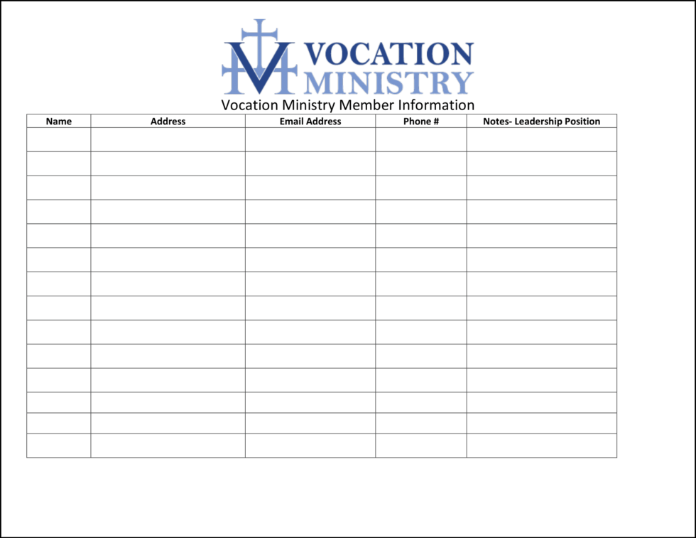 Ministry Leader - Vocation Ministry