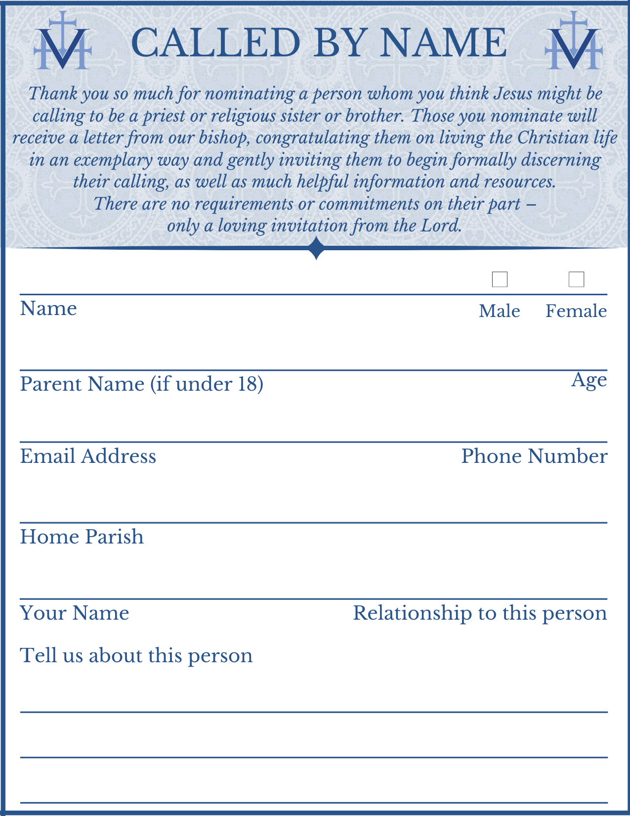 Called By Name - Vocation Ministry