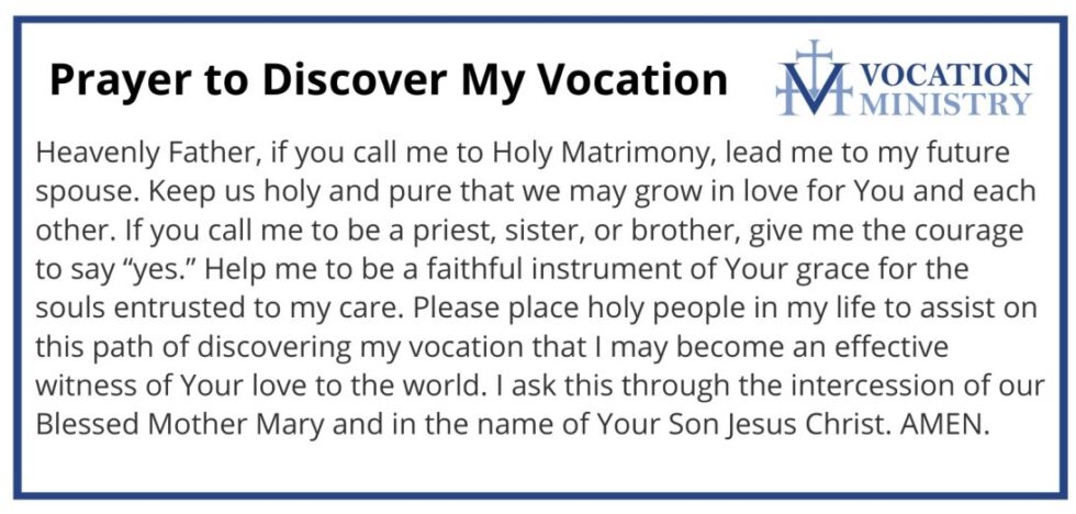 Vocation Prayer Cards - Vocation Ministry
