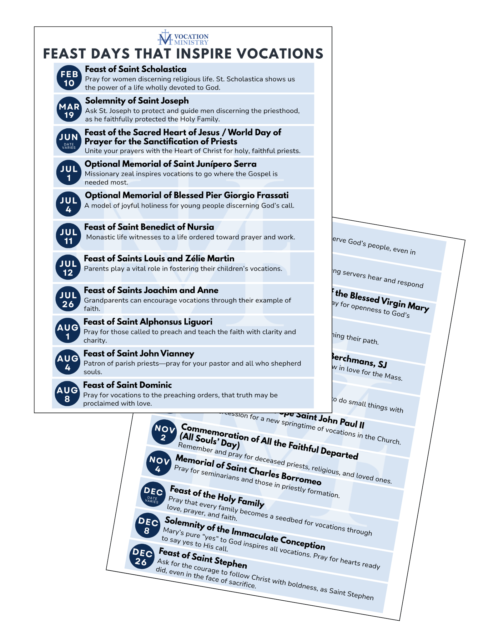 Feast Days that Inspire Vocations - Vocation Ministry